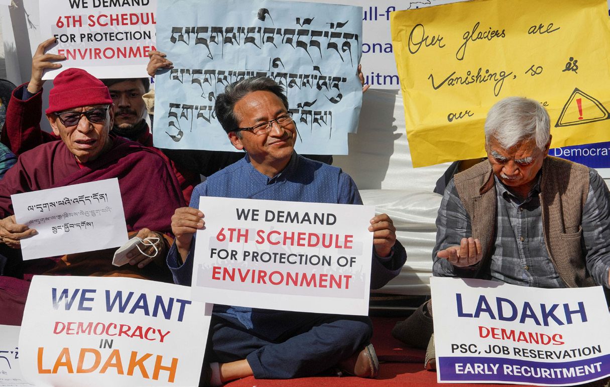 Ladakh Groups Protest In Delhi For Statehood 6th Schedule Kashmir Reader Ladakh Groups Protest In Delhi For Statehood 6th Schedule Kashmir Reader